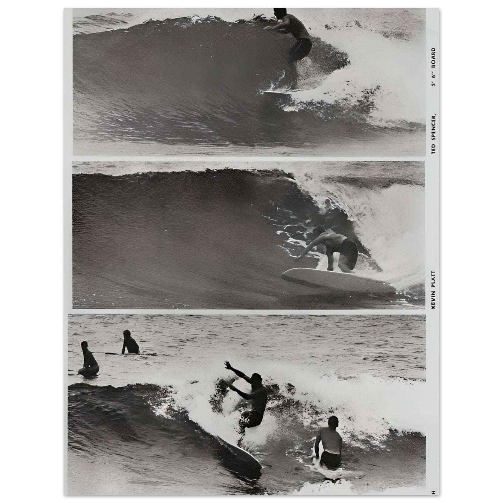 B&W: riding the waves - Poster – Limitless Together